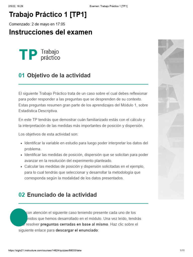 (TP1) Mat. III Est. I P TEFF | PDF | Mediana | Desviación Estándar