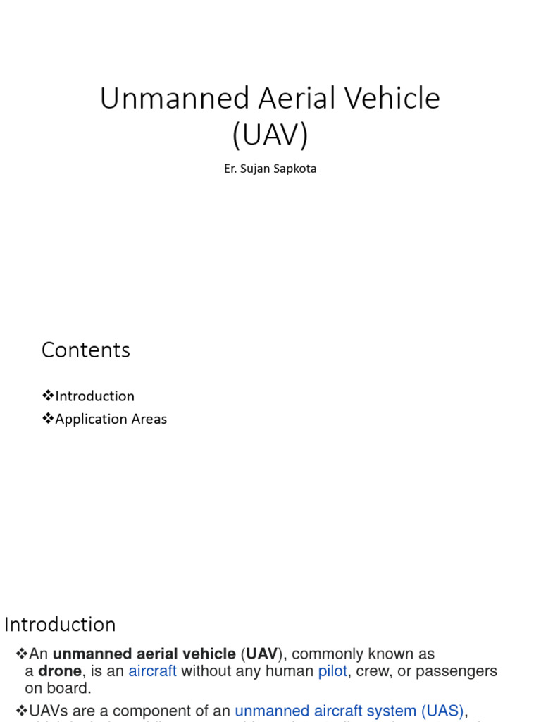 Unit-5 Unamnned Aerial Vehicle (UAV) | PDF | Unmanned Aerial Vehicle ...