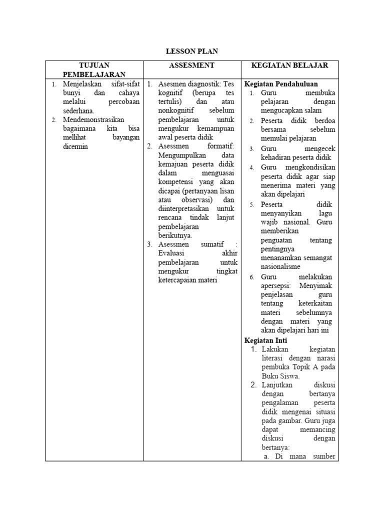 Lesson Plan | PDF