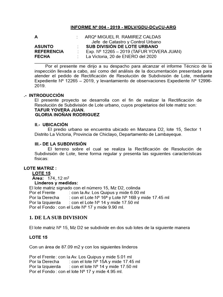 Informe # - 2020 (Tafur Yovera) | PDF