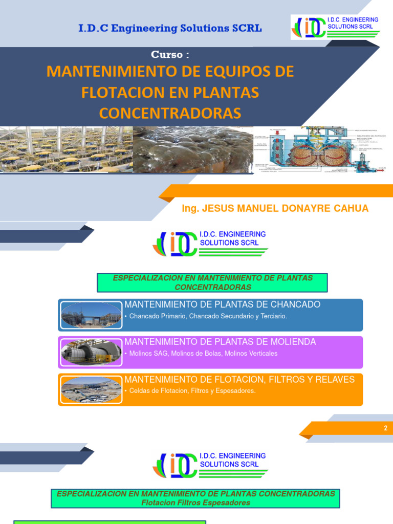 Mantenimiento de Flotación en Plantas Concentradoras | PDF | Espuma ...