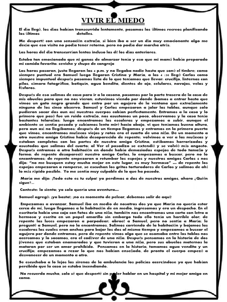 Aventura de Terror en Casona Abandonada | PDF