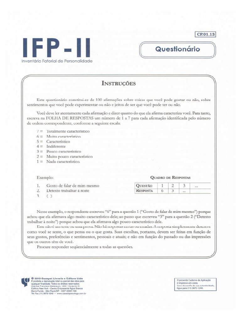 Teste IFP-II | PDF