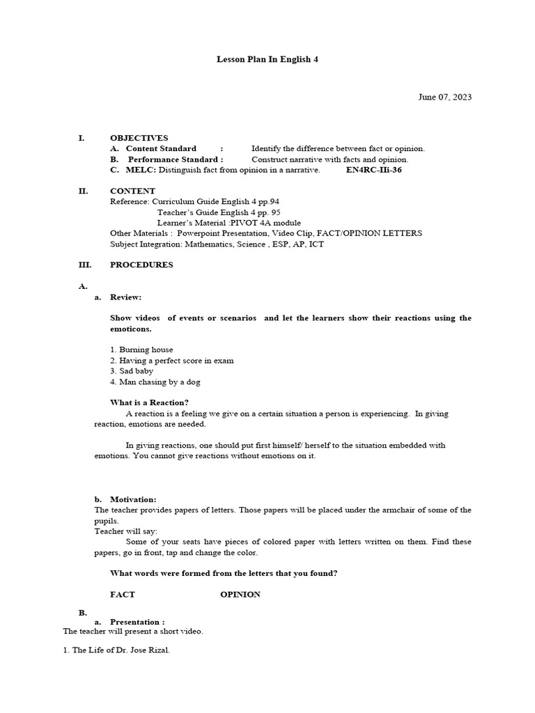 Cot # 2-Lesson Plan | PDF | Butterfly | Insects