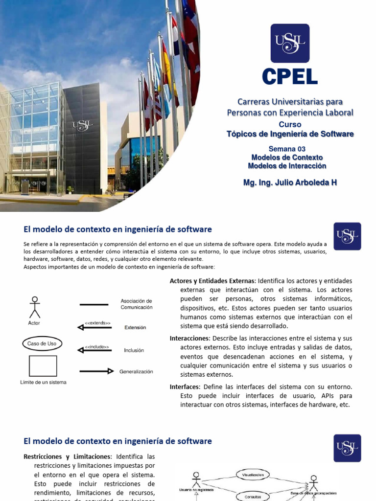 Semana 03 - Modelo de Contexto y Modelos de Interaccion | PDF | Software | Ingeniería de software