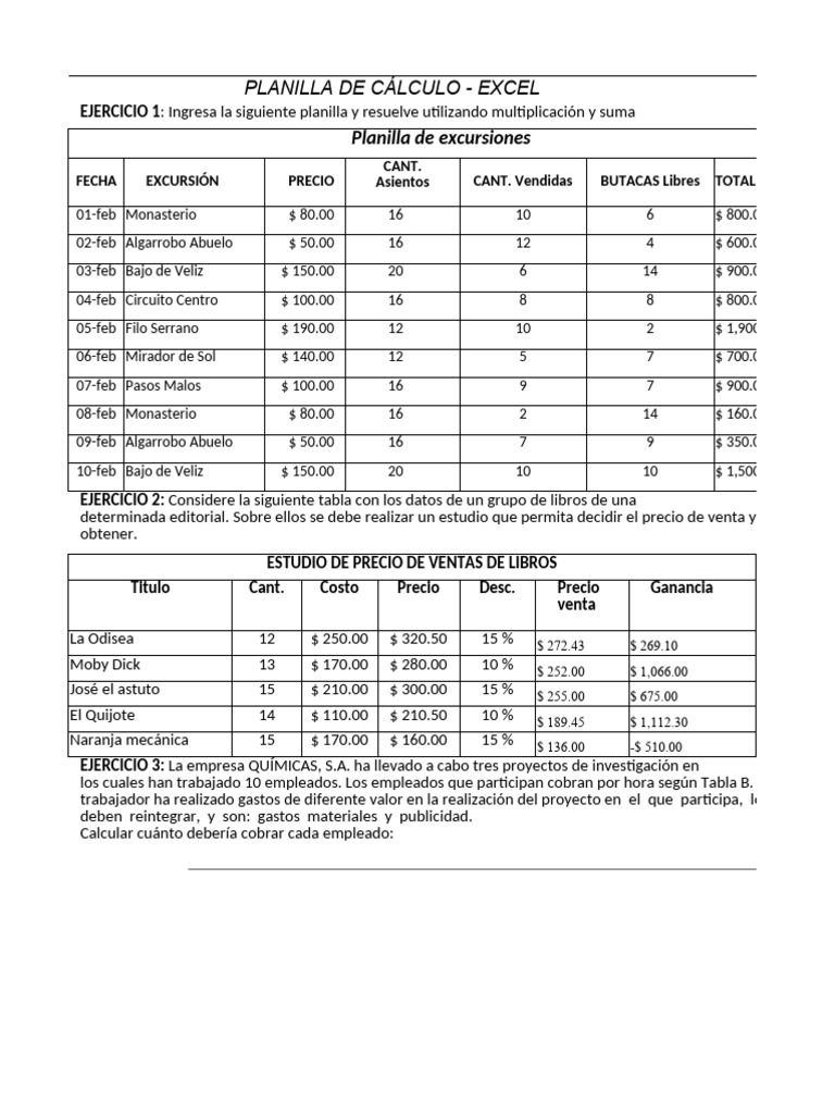 Ejercicios-Practicos-Planilla-de-Calculo-funciones-Ejercicio1-al-15 (1) | PDF