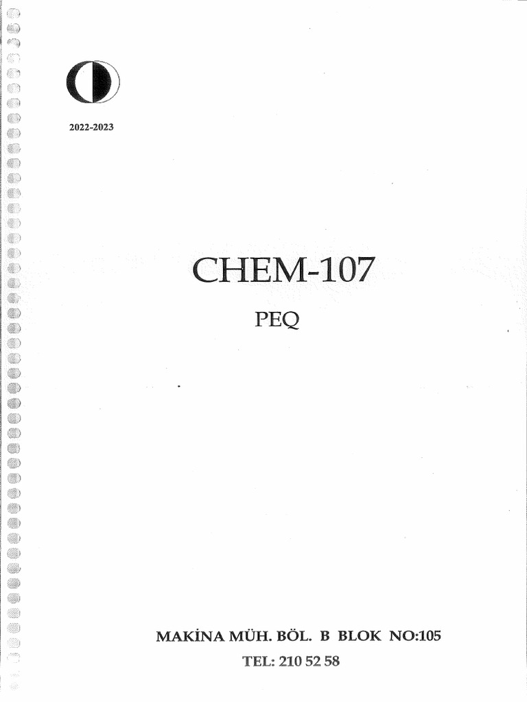 Chem-107 Peq | PDF