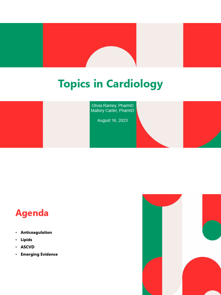 Topics in Cardiology | Download Free PDF | Coagulation | Cardiology
