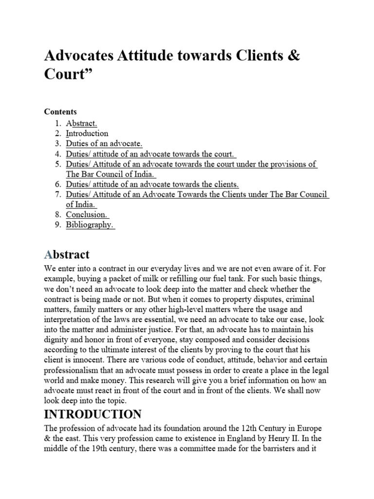 Advocate Duties: Client & Court Ethics | PDF | Advocate | Lawyer