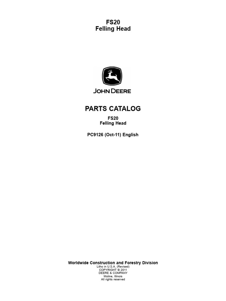 Cabeçote Feller FS20 - PC9126 - Parts Book 10-2011 | PDF | Screw