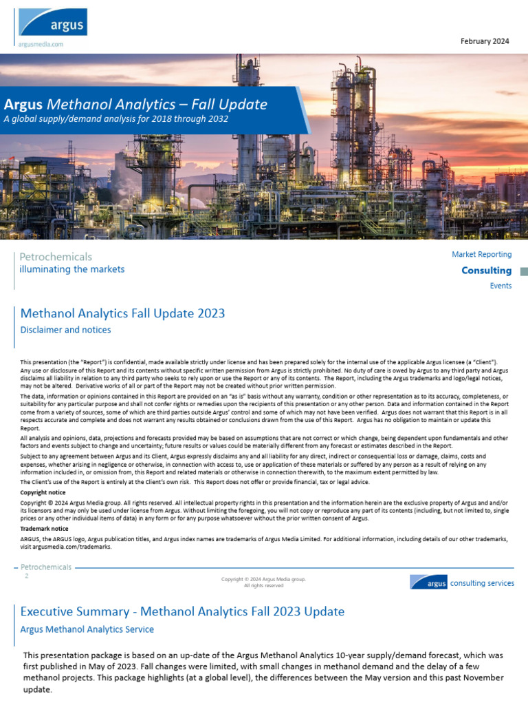 Argus Methanol Analytics | PDF | Recession | License