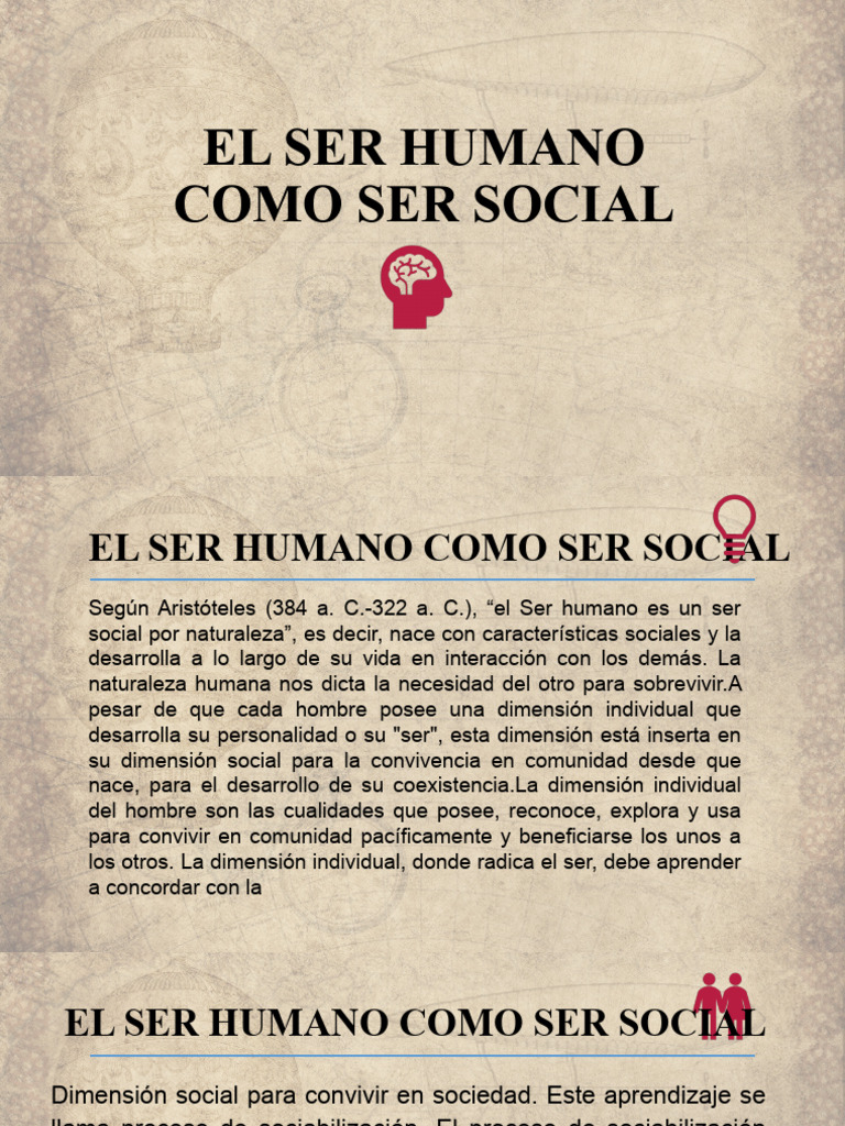 El Ser Humano Como Ser Social | PDF | Sociedad | Humano