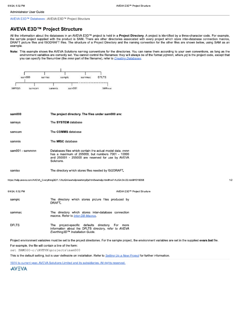 AVEVA E3D™ Project Structure | PDF