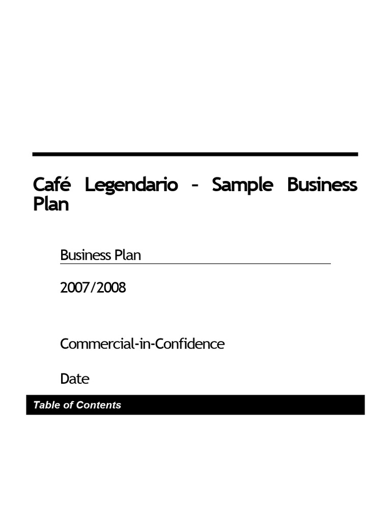 Sample Cafe Business Plan | PDF | Franchising | Coffeehouse