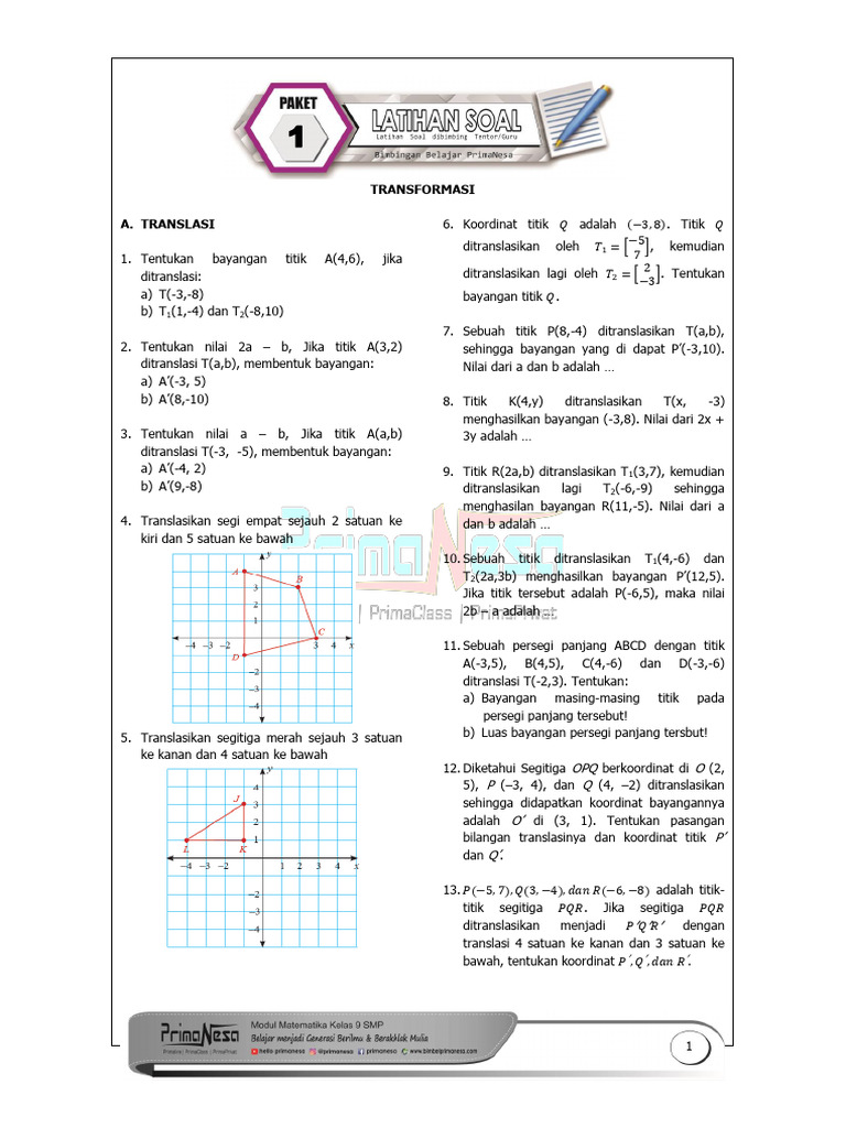 Soal Transformasi Geometri | PDF