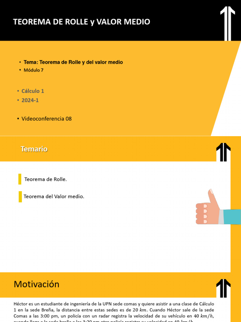 MODULO 7_Teorema de Rolle y Valor medio | PDF | Derivado | Matemáticas