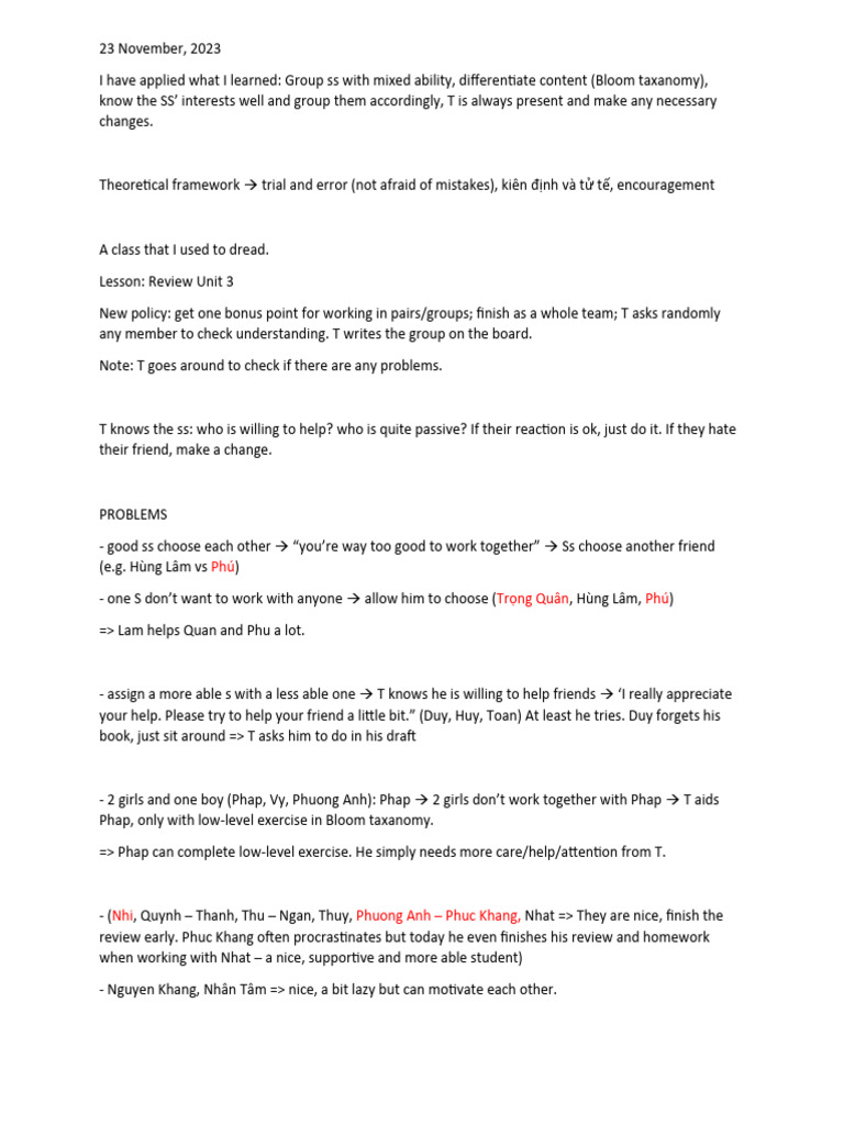 DIFFERENTIATED INSTRUCTION in My Real Class | PDF