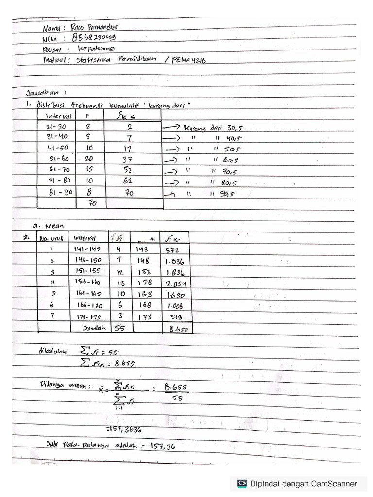Tugas 2 Statistika Pendidikan | PDF