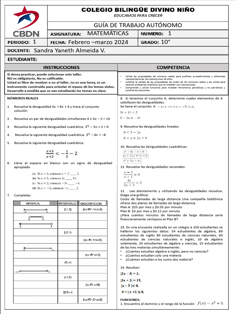 Matematicas Guia Decimo Grado Pdf Funciones Trigonométricas