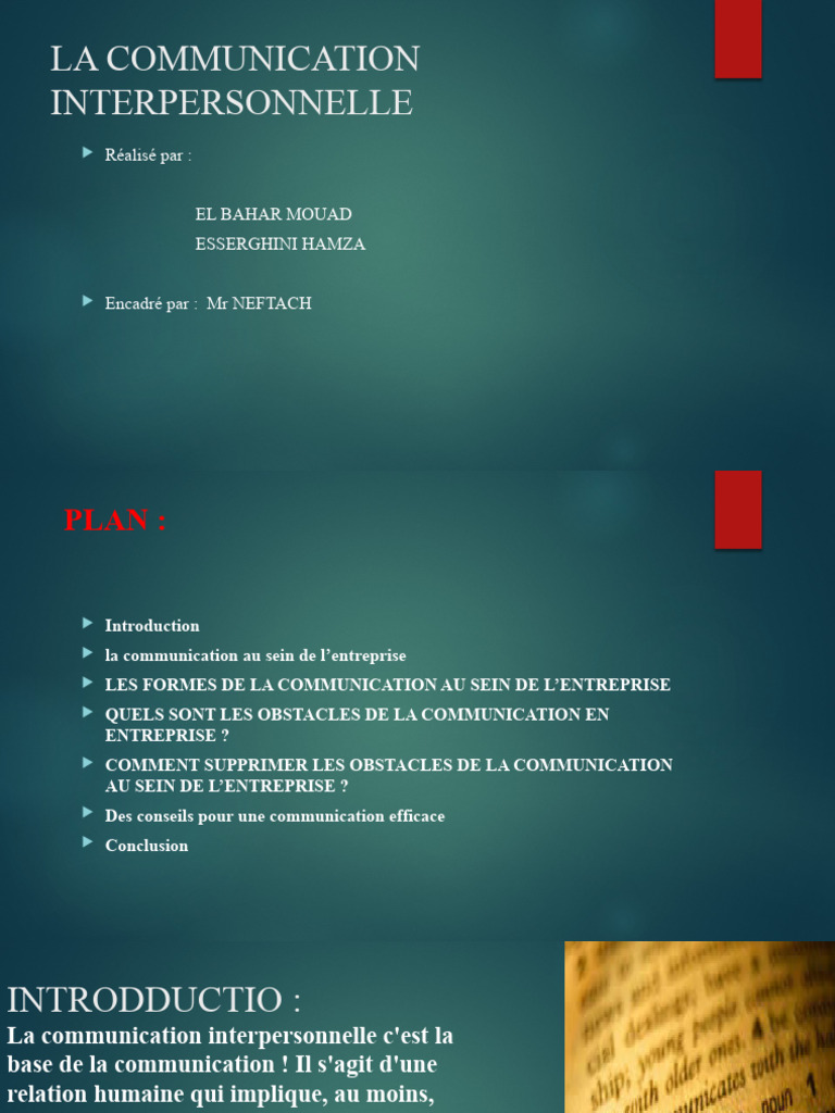 Communication interpersonnelle en entreprise | PDF | la communication