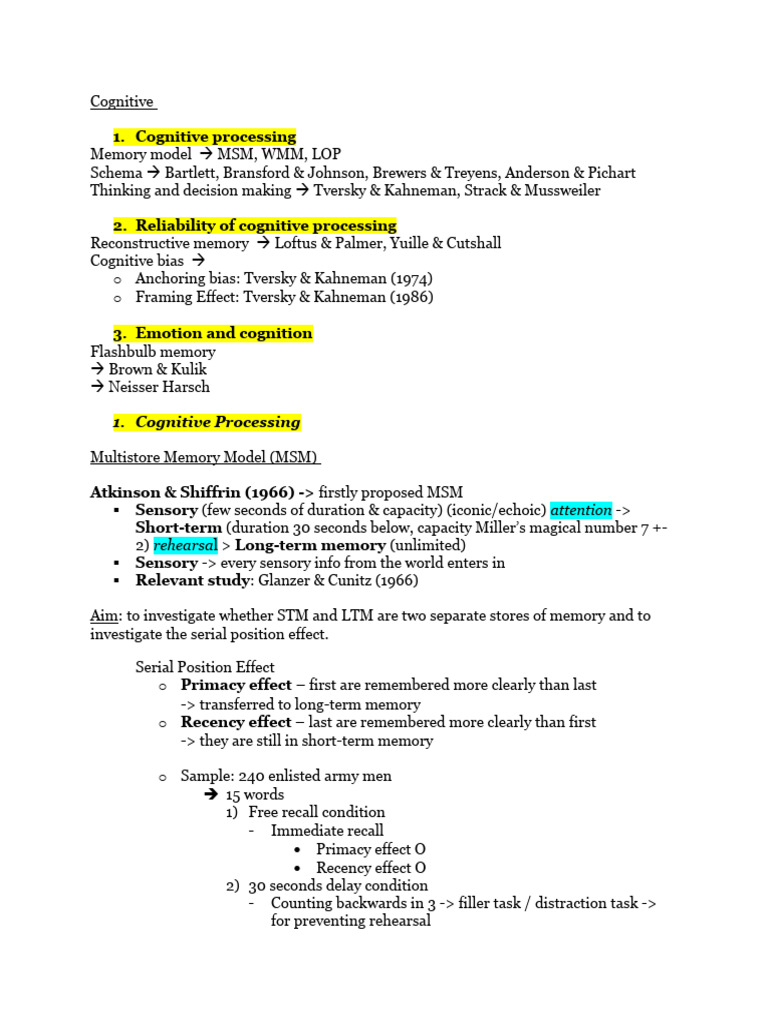Cognitive | PDF | Memory | Heuristic