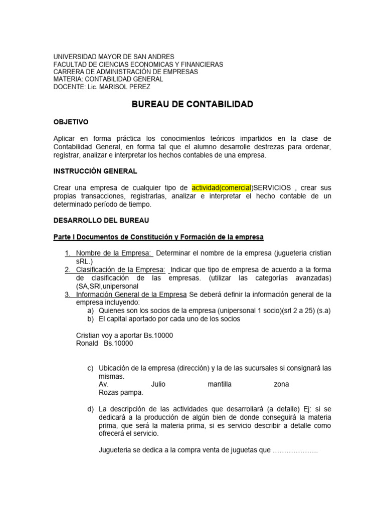 Boreau de Contabilidad CRIS | PDF | Contabilidad | Business