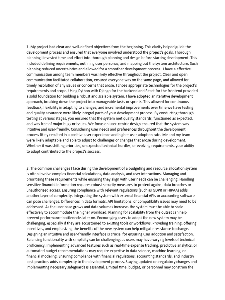 Your Plan Likely Went Well For Several Reasons | PDF | Usability ...