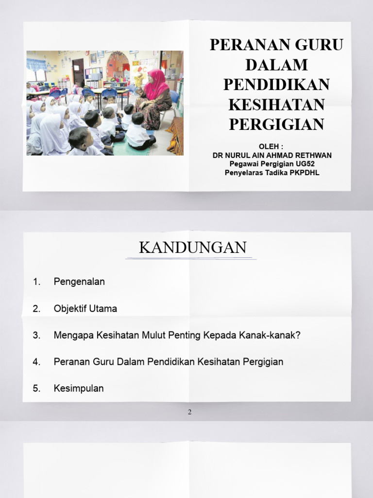 Ceramah Peranan Guru Tadika | PDF