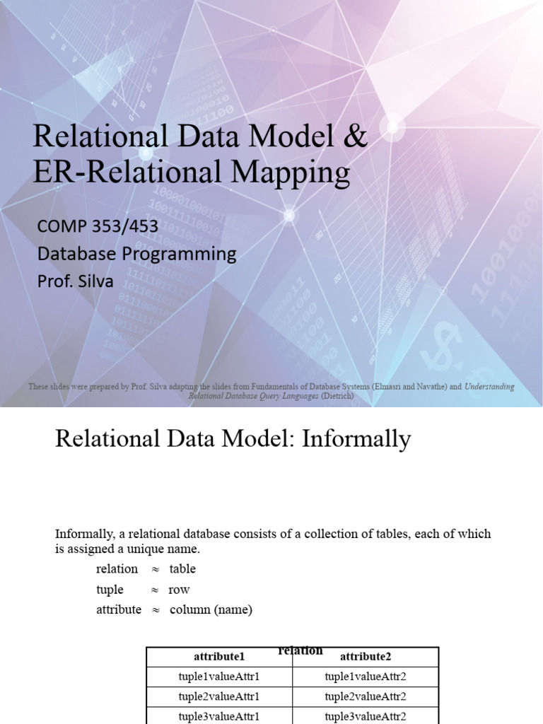 3 RelationalERmapping | Download Free PDF | Relational Model | Relational Database