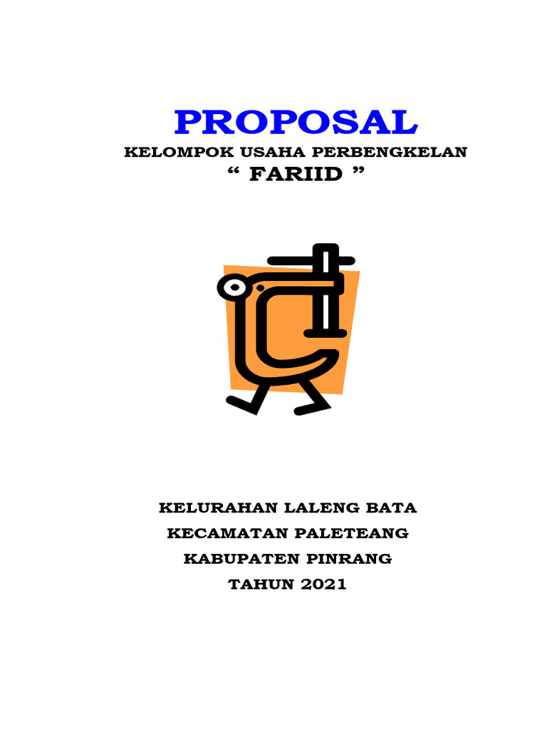 Proposal Bantuan Perbengkelan Fariid | PDF