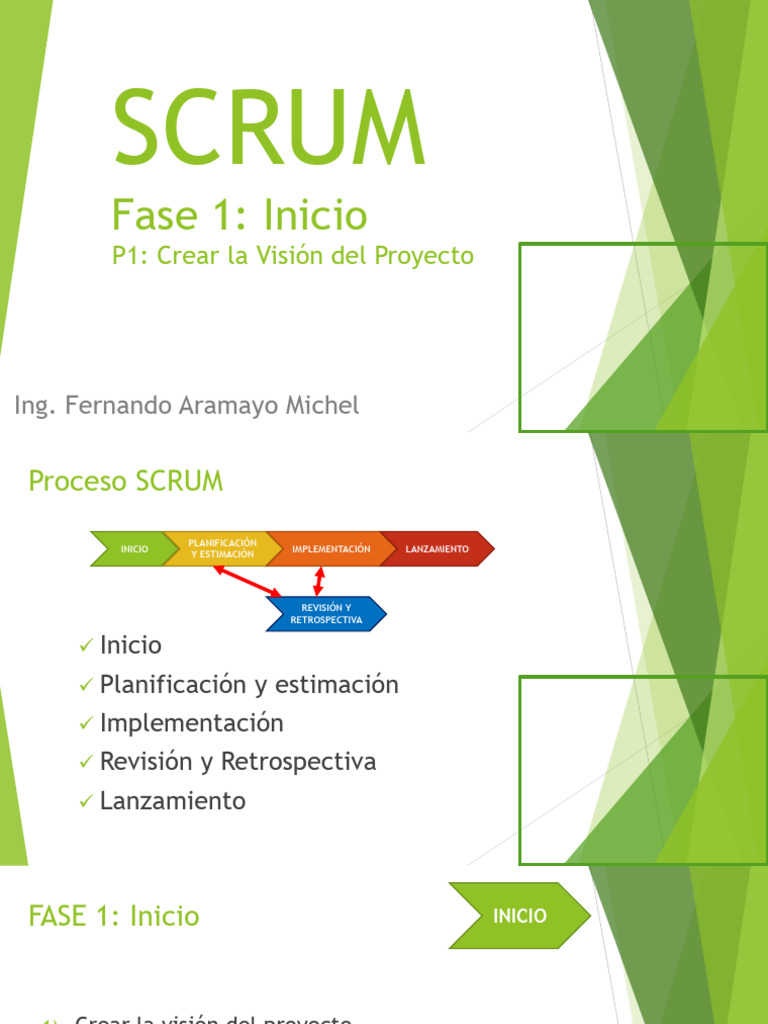 SCRUM - 07 - Fase 1 - Vision Del Proyecto | PDF | Scrum (desarrollo de software) | Presupuesto