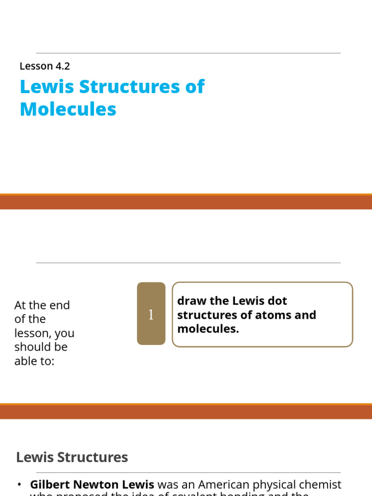 Physical Science SHS 4.2 Lewis Structures of Molecules | PDF | Chemical ...