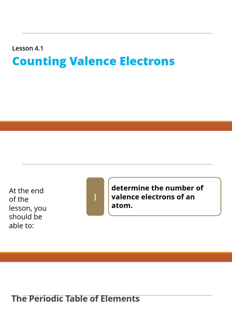 Physical Science SHS 4.1 Counting Valence Electrons | Download Free PDF ...