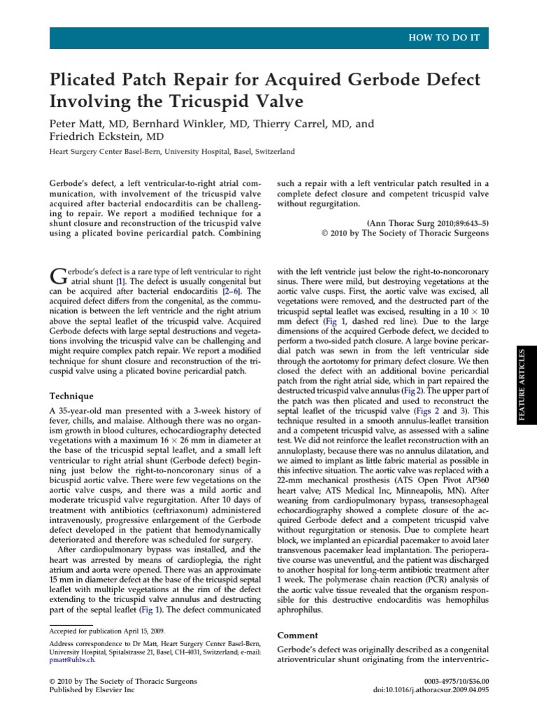 Bovine Pericardium vs. Dacron For Patch Angioplasty | PDF | Heart Valve ...