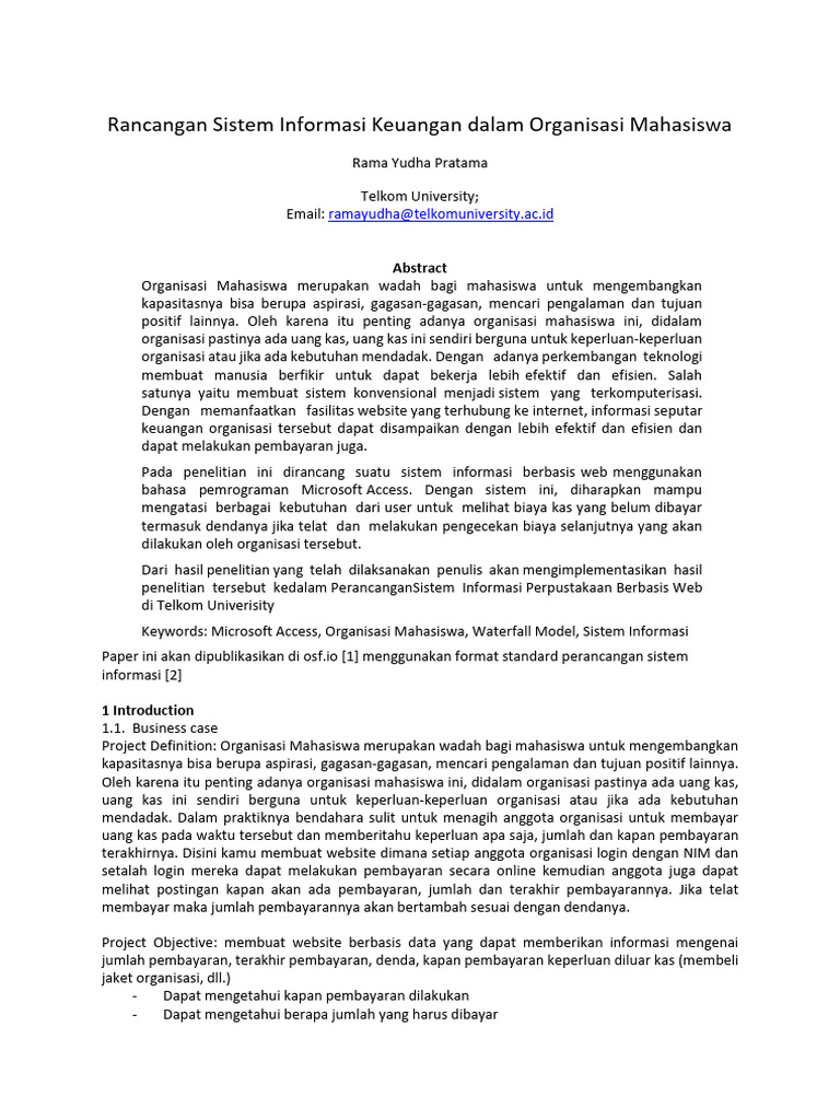 Tugas Besar APSI - Rama Yudha Pratama - 1201174436 | PDF