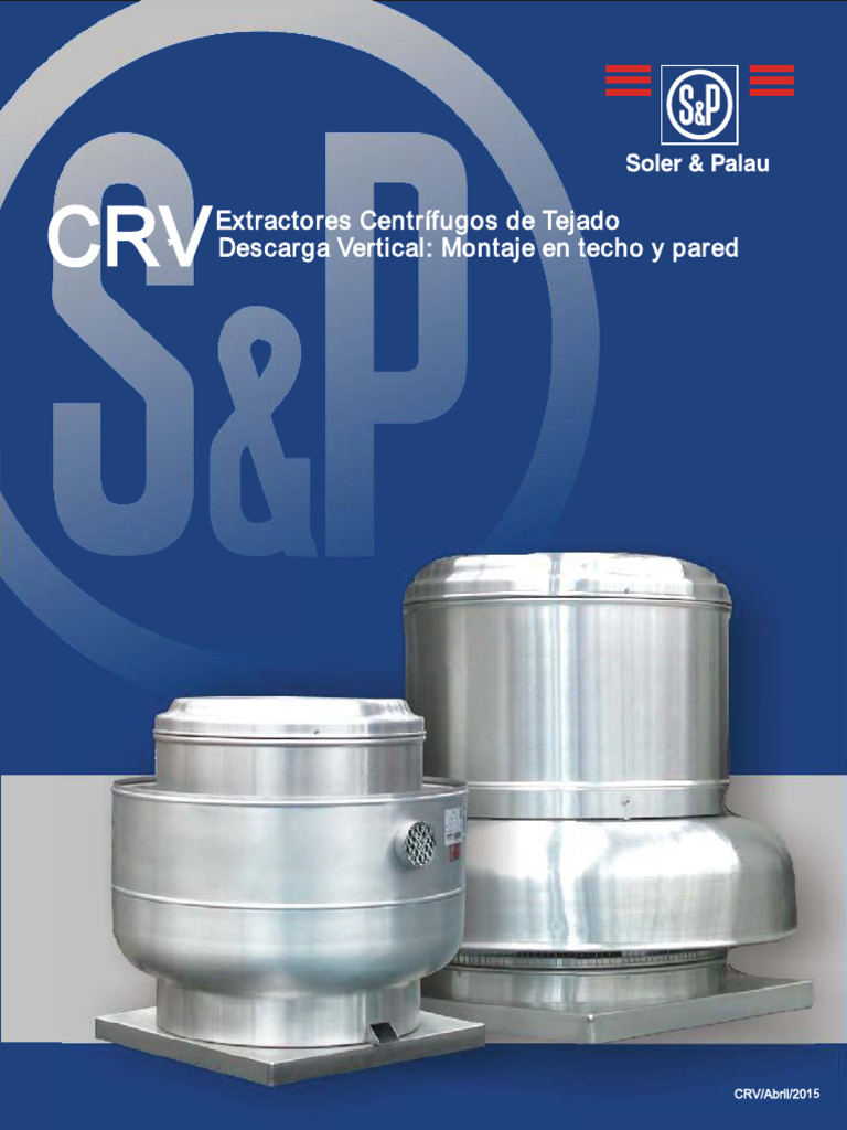 Extractores Centrífugos de Tejado CRV | PDF | Motores | Aluminio