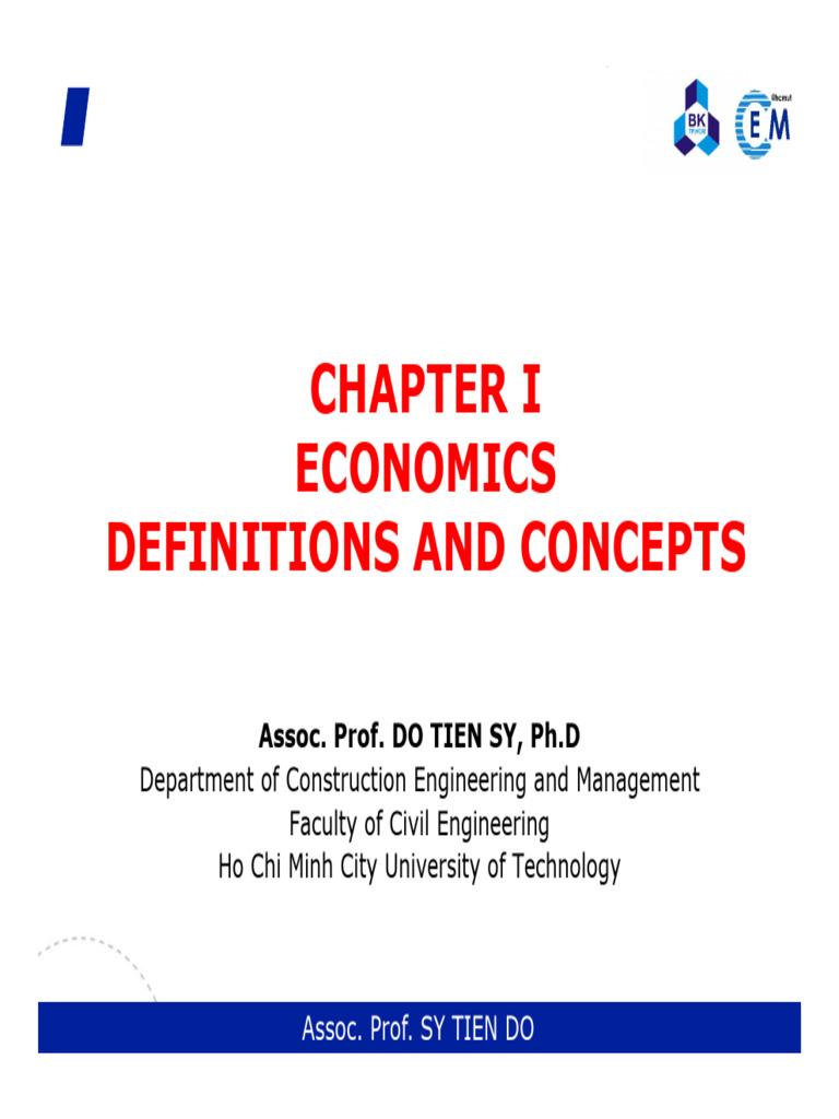 Chapter 1 - Economics - Definitions and Concepts | PDF | Opportunity Cost | Economies