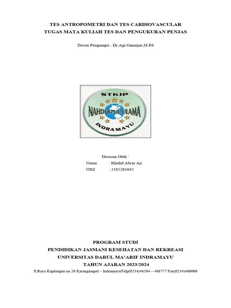 Irawan Tugas Tes Dan Pengukuran Penjas (PJKR 6B) | PDF