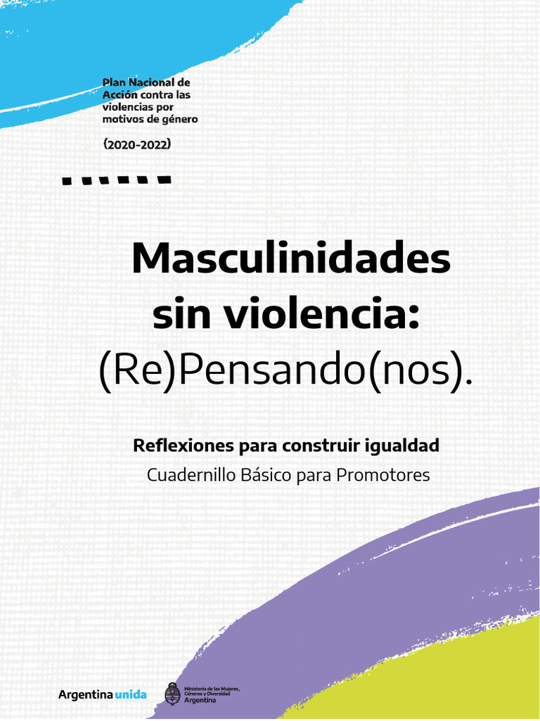 CUADERNILLO Masculinidades Sin Violencia | PDF | Masculinidad | Género