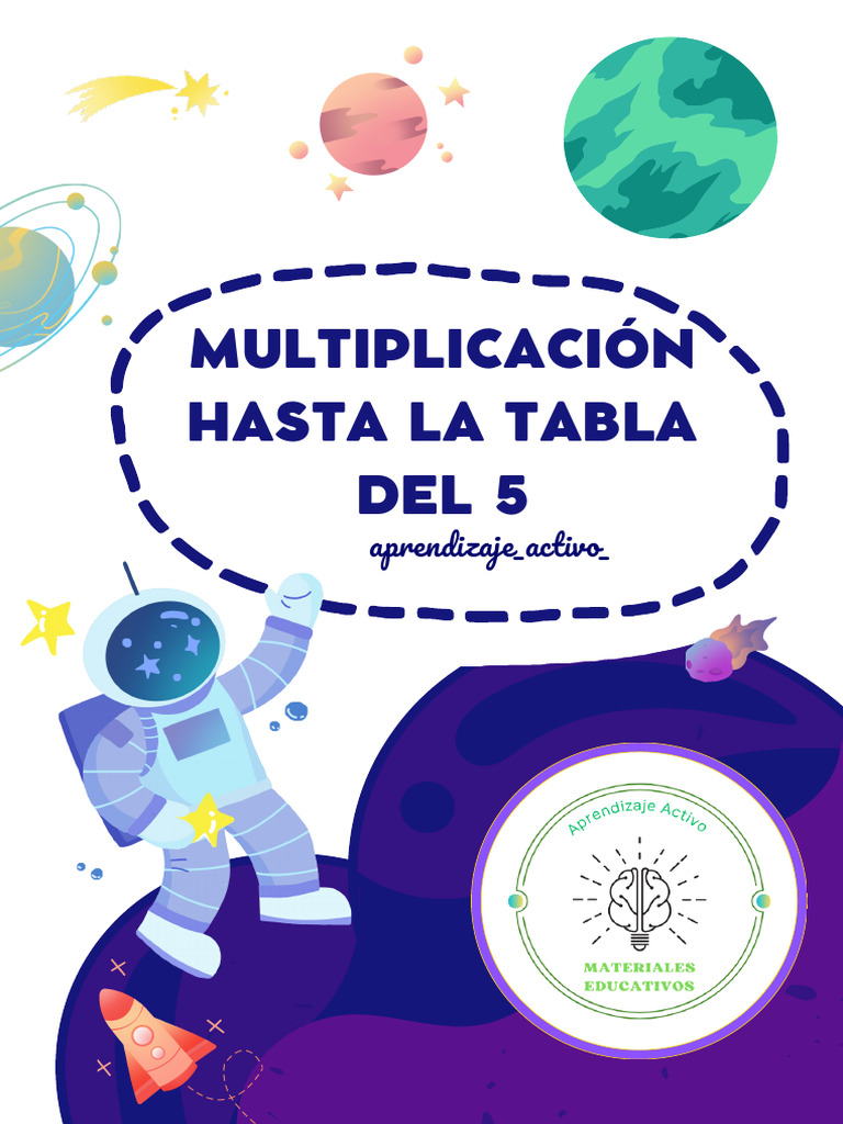 Tablas de multiplicar del 2 al 5 | PDF | Multiplicación | Matemáticas