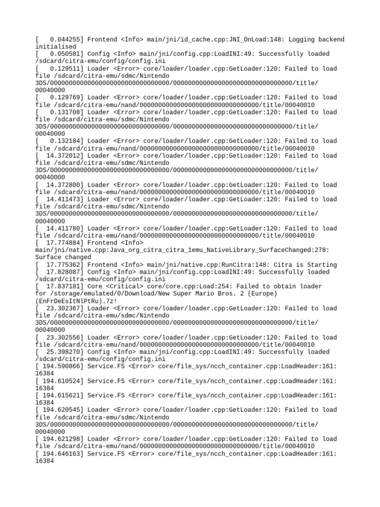 citra_log | Download Free PDF | Computing | Computer Architecture