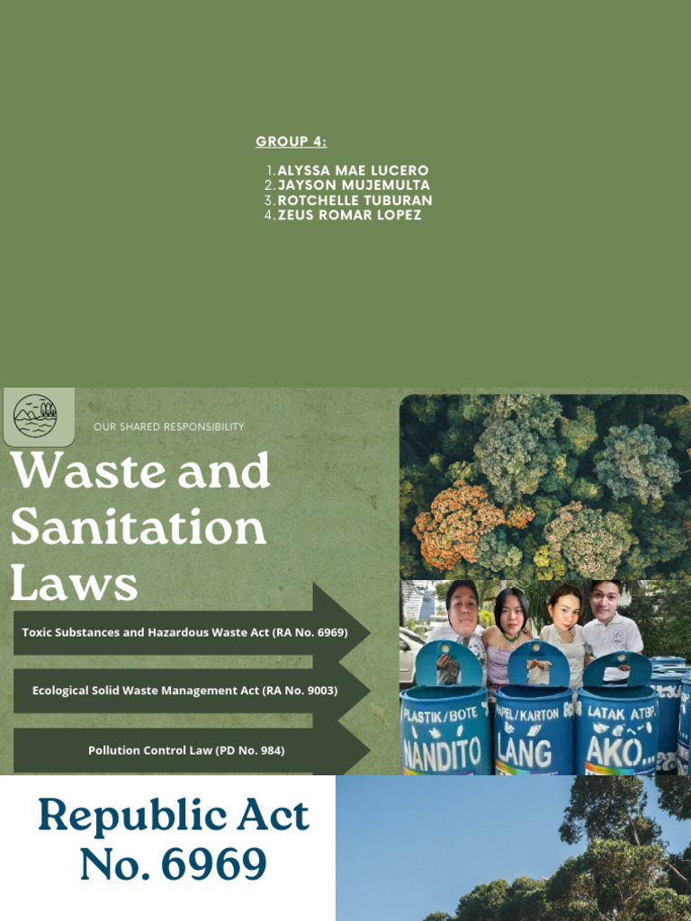 Waste and Sanitation Laws - Group 4 | PDF | Waste Management | Waste