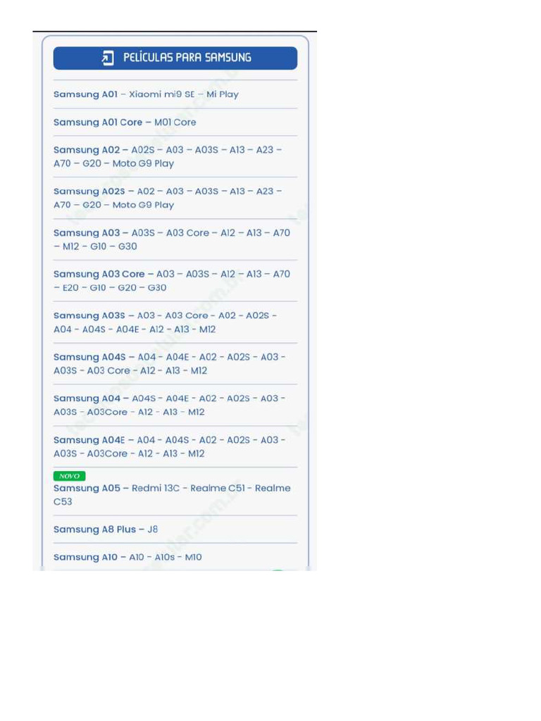 TABELLA DE PELICULAS ATUALZADAa | PDF