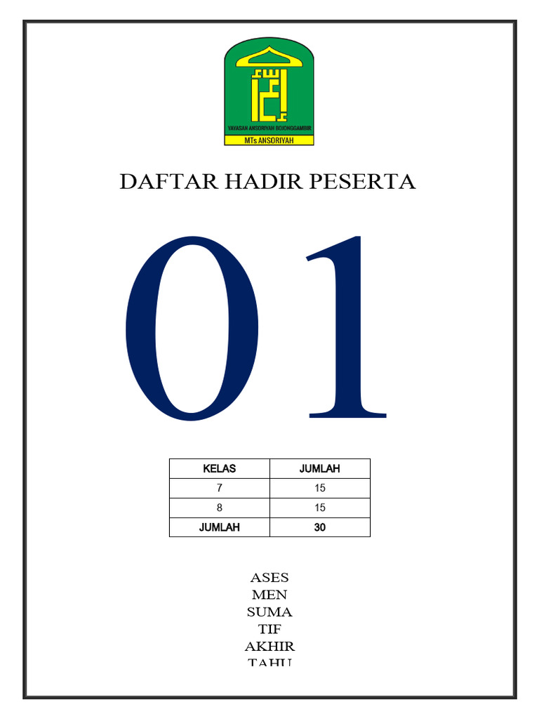 Cover Map Absen Peserta | PDF