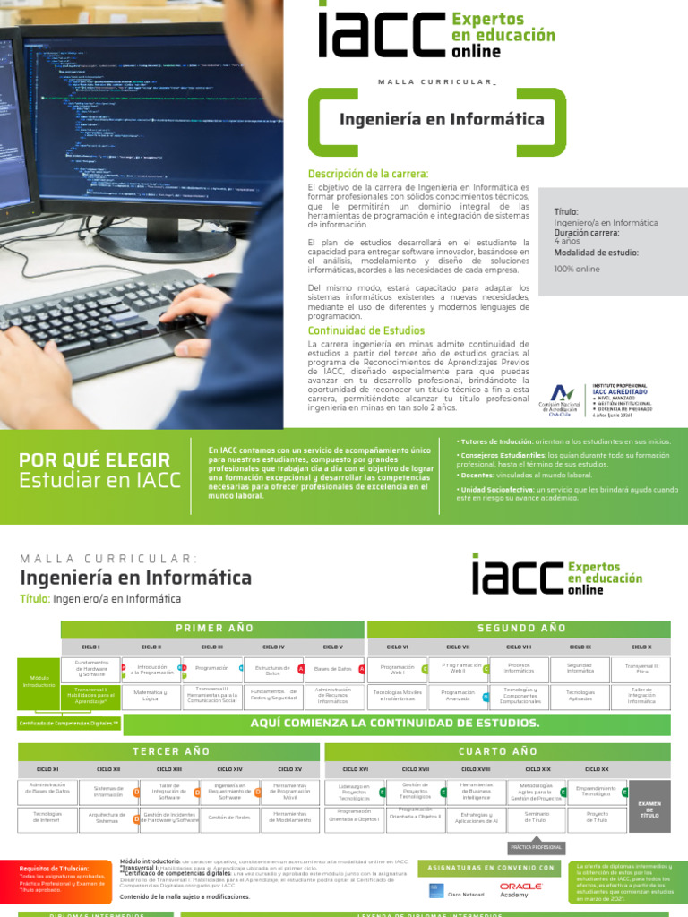 Malla Curricular Ingenieria en Informatica | PDF | Software | Informática