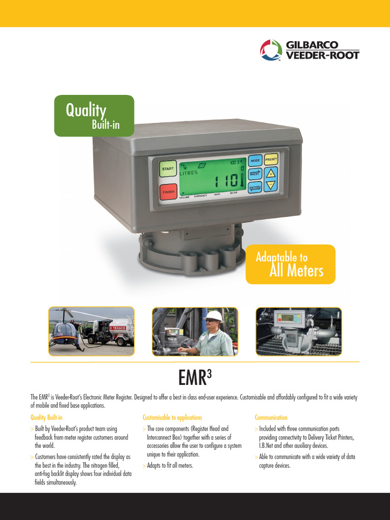 EMR3 Electronic Meter Register Overview | PDF | Flow Measurement ...