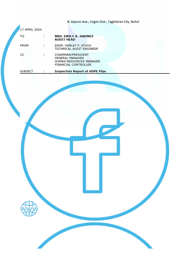 Inspection of HDPE PIPE - PO 9985 | PDF | Building Materials