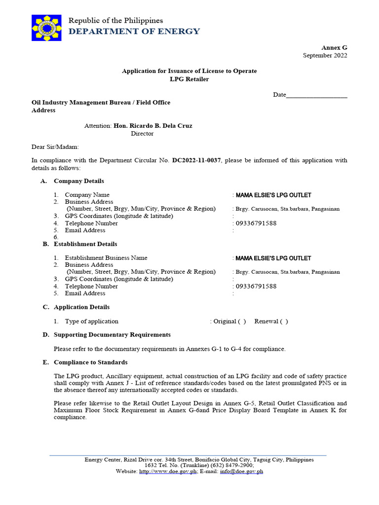 Annex G - LTO - Retailer - FNL | PDF