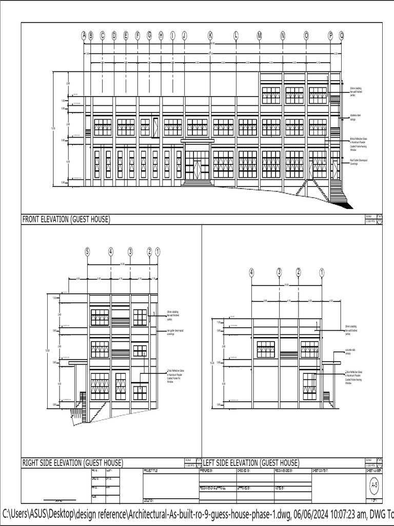 Guest House Elevation Plans | PDF | Architectural Elements | Building Engineering