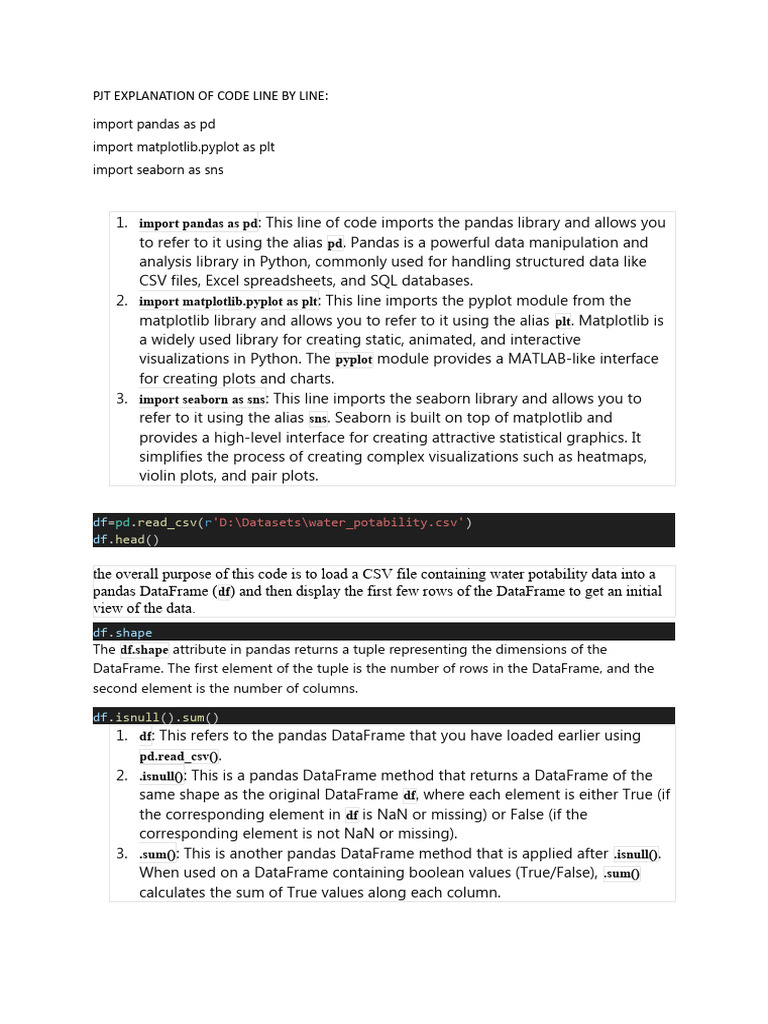 PJT Explanation of Code Line by Line | PDF | Percentile | Quartile